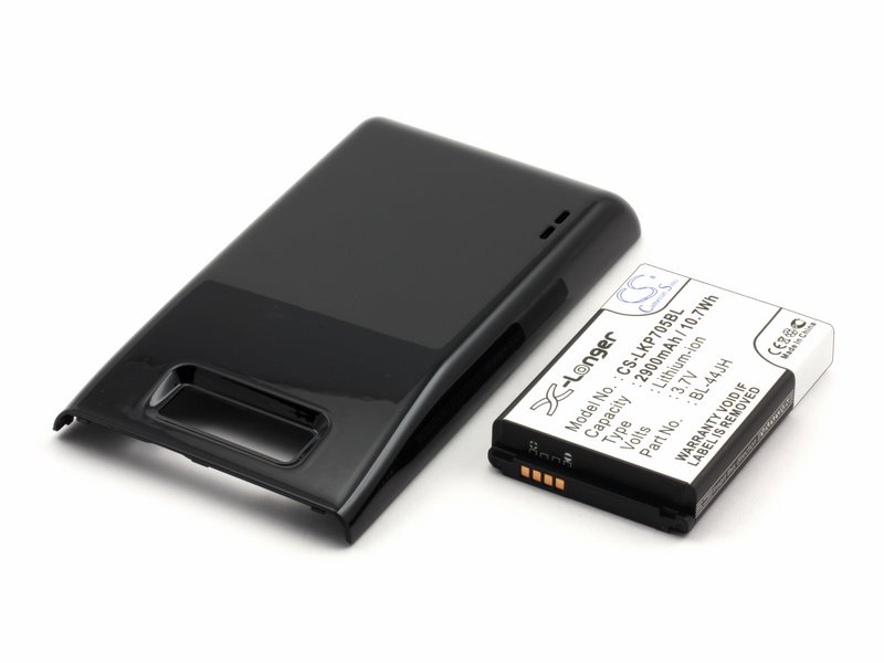 Усиленный аккумулятор для LG P705 Optimus L7 (черная крышка)