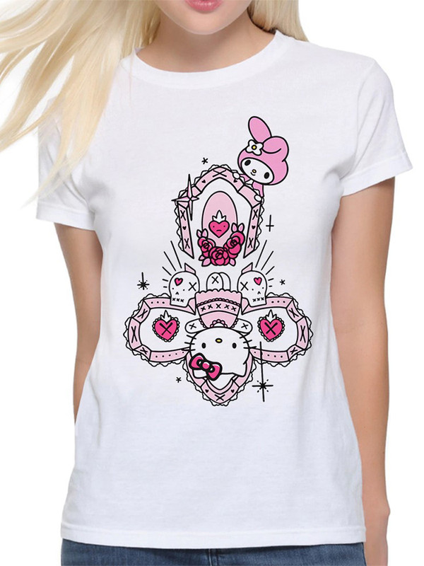 Футболка женская DreamShirts Studio Hello Kitty / Хеллоу Китти / Аниме белая M