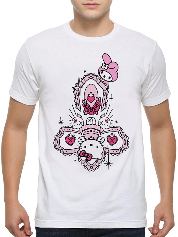 Футболка мужская DreamShirts Studio Hello Kitty / Хеллоу Китти / Аниме белая L