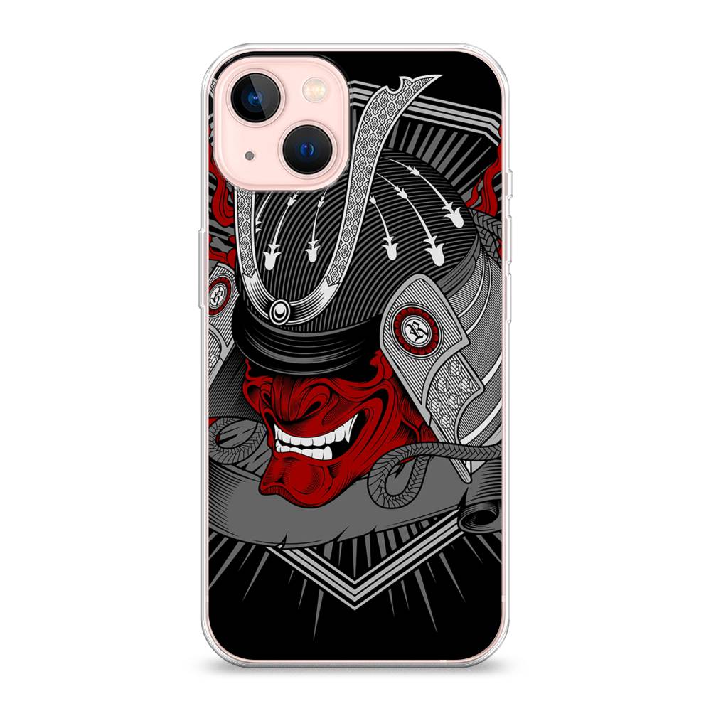 Чехол на Apple iPhone 13 "Красная маска самурая"