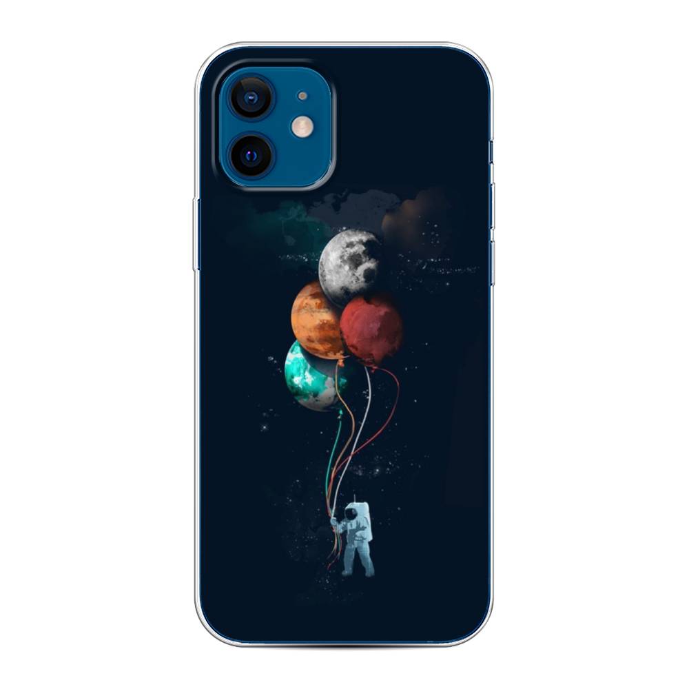 Чехол на Apple iPhone 12/12 Pro "Космонавт с шариками"