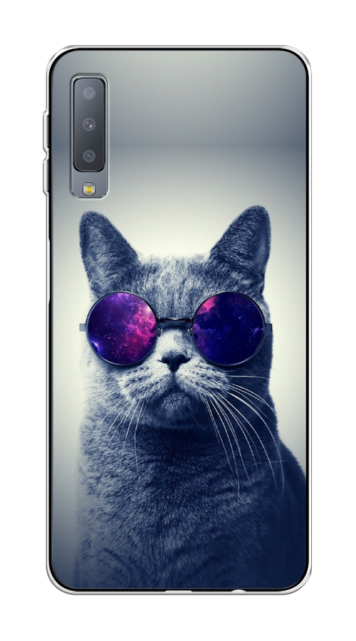 Чехол Awog  на Samsung Galaxy A7 2018 "Космический кот"