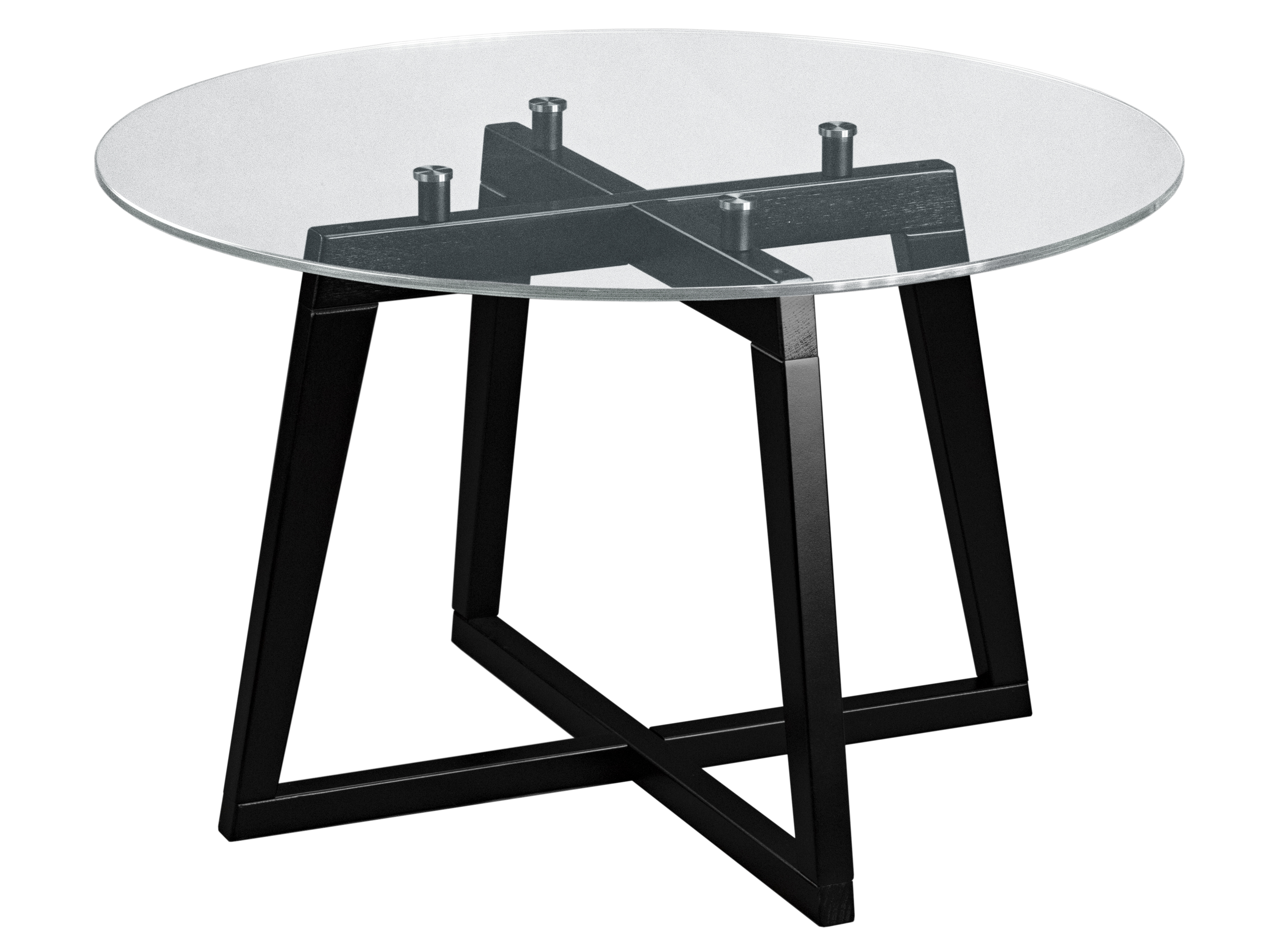 Журнальный столик Мебелик Рилле 445 1043 70х70х44 см, венге/прозрачное