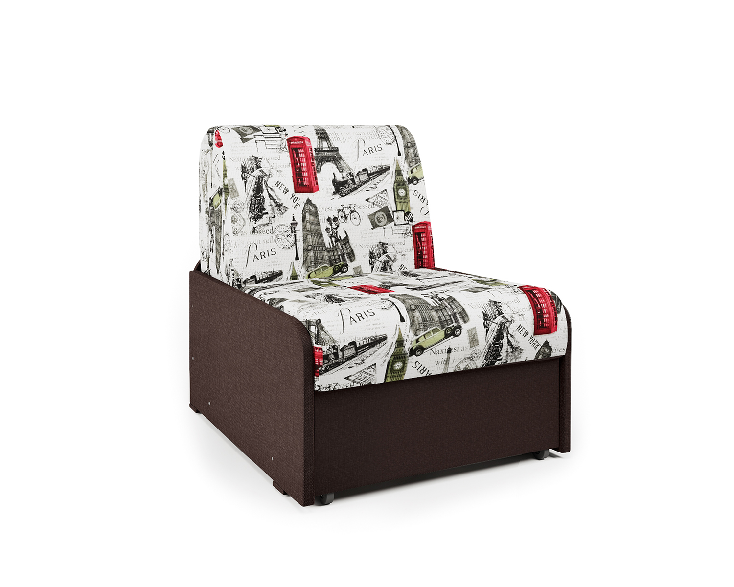 Кресло-кровать Шарм-Дизайн Коломбо БП 33070723, париж/шоколад/бук