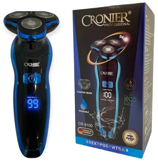 Электробритва Cronier CR-9100 синий