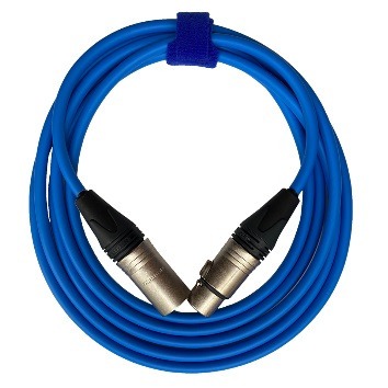 Кабель аудио 1xXLR - 1xXLR GS-PRO XLR3F-XLR3M blue 3.0m