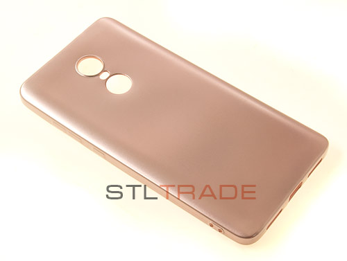 Силиконовый чехол TPU Case Металлик для Xiaomi redmi note 4x розовый