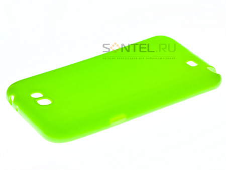 Силиконовый чехол для Samsung Galaxy N7100 Note 2 зеленый тех.уп