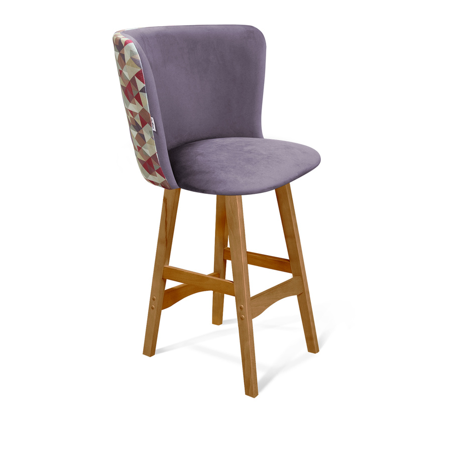 Барный стул Sheffilton 205285, светлый орех/сумеречная орхидея