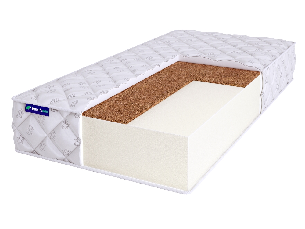 Матрас двуспальный BeautySon Roll FOAM 21 Cocos Бесклеевой 150x185 22 см