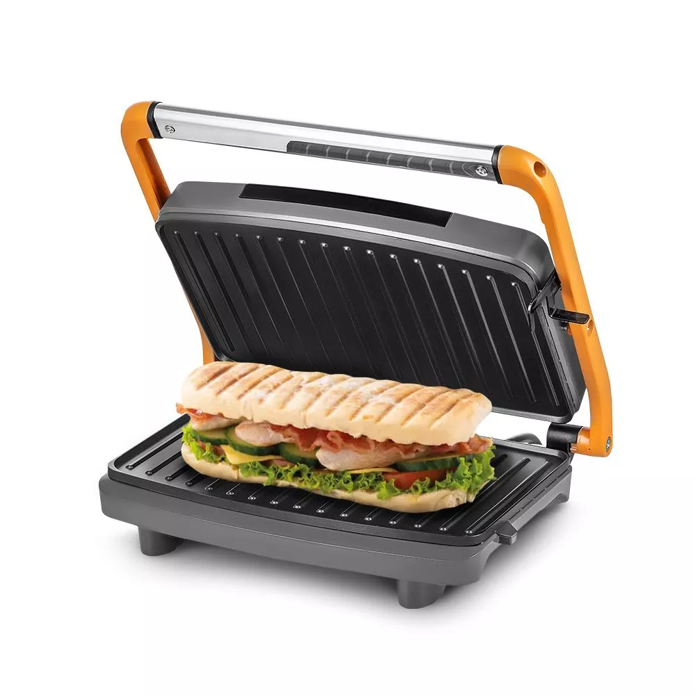 Сэндвич-тостер Kitfort КТ-3625 черный, оранжевый