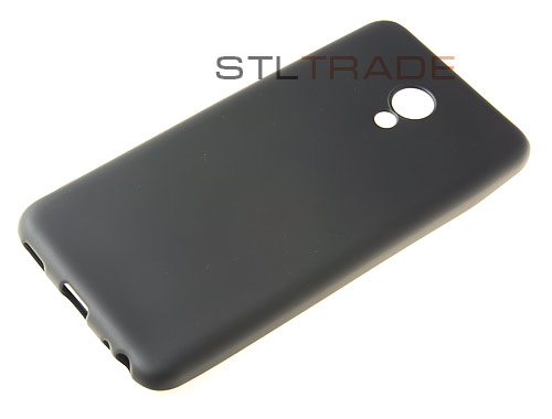 Силиконовый чехол TPU Case Металлик для Meizu M5 черный