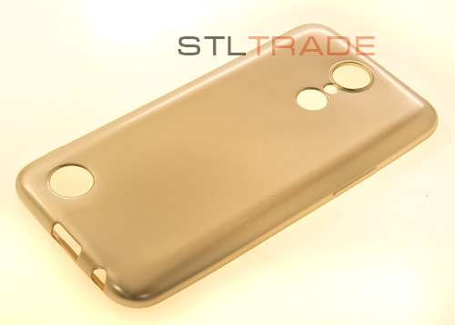 Силиконовый чехол TPU Case Металлик для LG K10 (2017) золотой