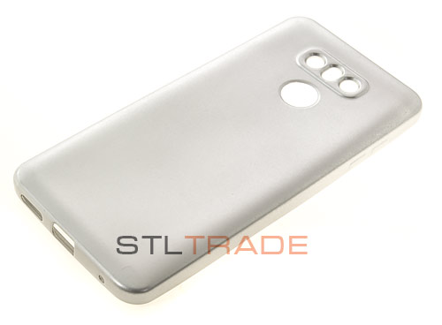 Силиконовый чехол TPU Case Металлик для LG G6 серебро