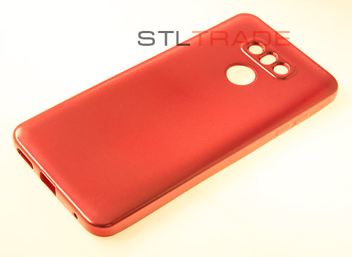 Силиконовый чехол TPU Case Металлик для LG G6 красный