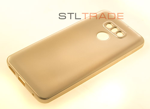 Силиконовый чехол TPU Case Металлик для LG G6 золотой