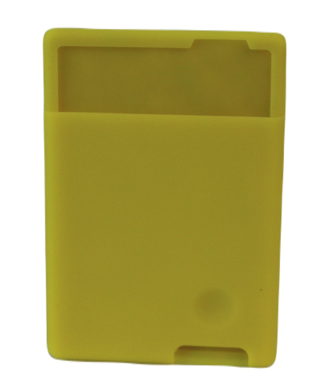 Картхолдер чехол бумажник силиконовый самоклеящийся кошелек для карт для телефона желтый