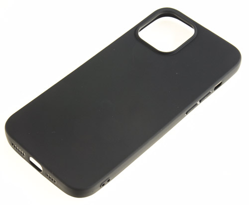 Силиконовый чехол TPU Case матовый iPhone 12 pro Max черный