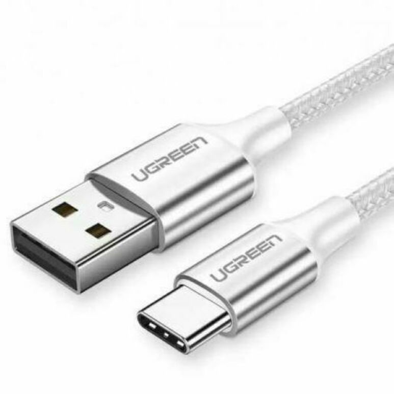 Кабель USB - Type-C uGreen US288 (60133) USB-A 2.0 to USB-C 2 м серебристый