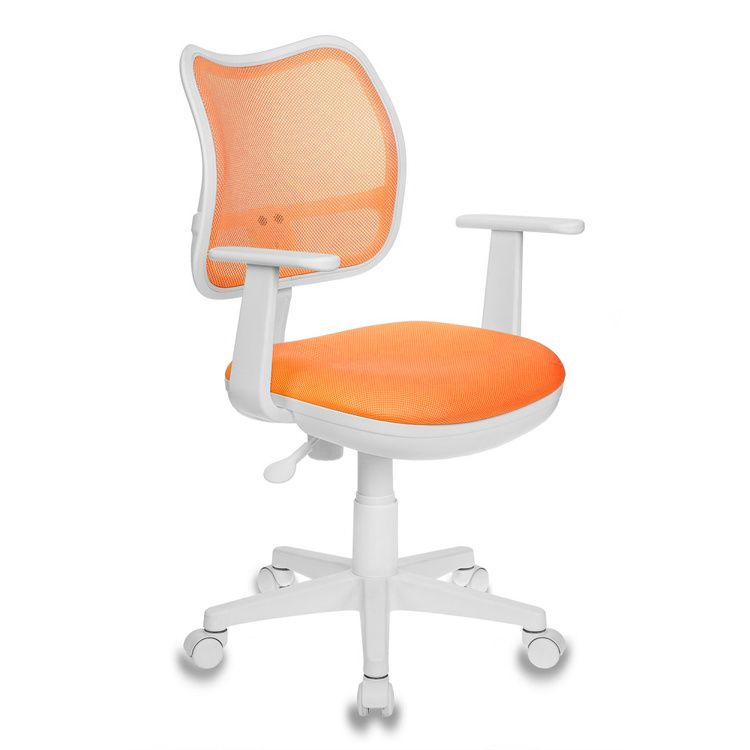 Кресло детское Бюрократ Ch-W797, на колесиках, сетка/ткань, оранжевый [ch-w797/or/tw-96-1]