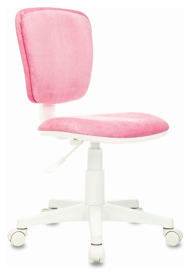 Кресло детское Бюрократ CH-W204NX, на колесиках, ткань, розовый [ch-w204nx/velv36]