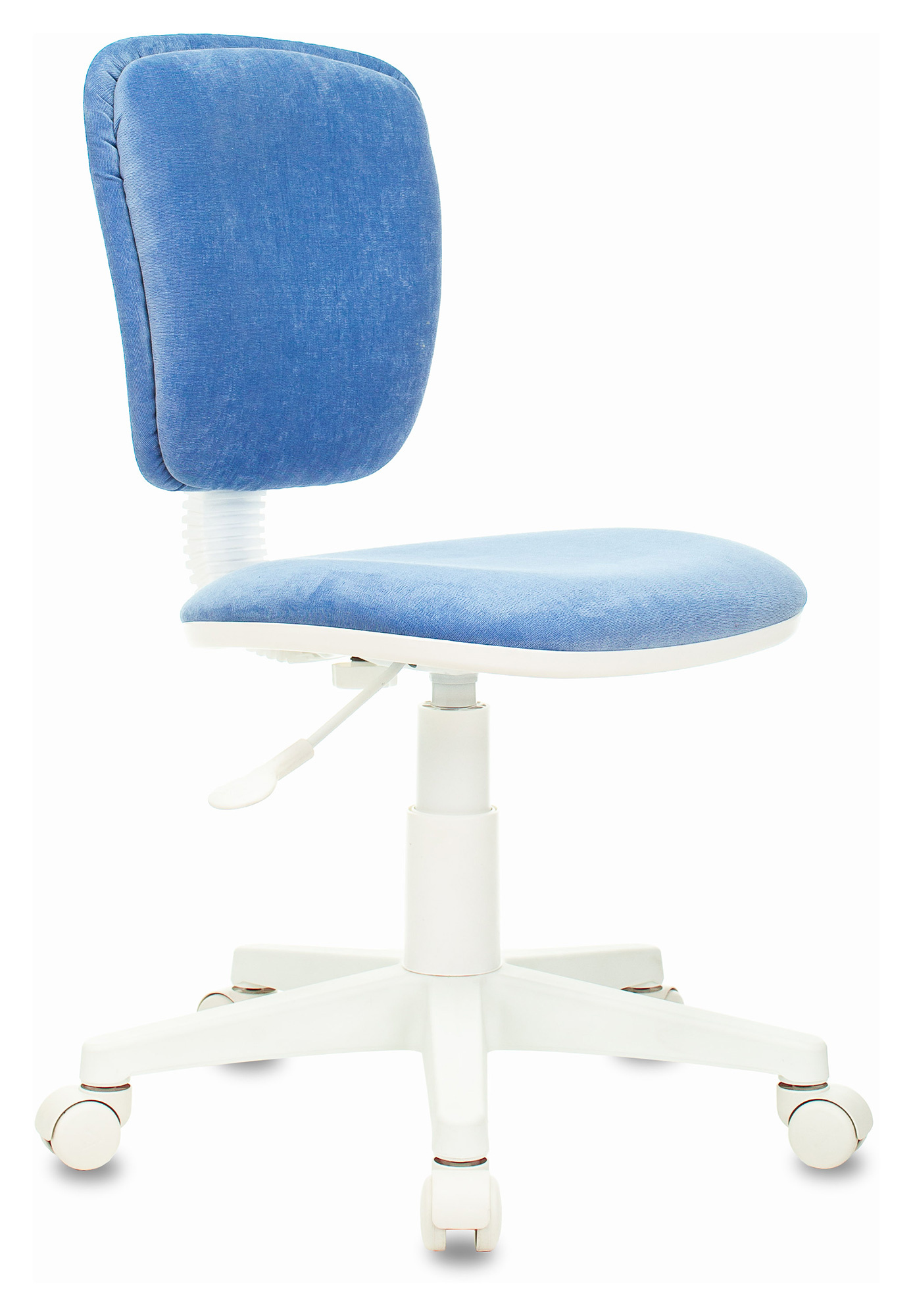 Кресло детское Бюрократ CH-W204NX, на колесиках, ткань, голубой [ch-w204nx/velv86]