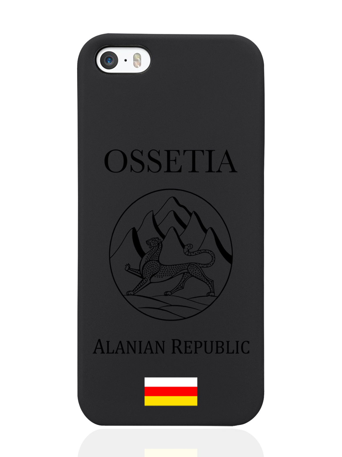 Чехол MustHaveCase для iPhone 5/5s Черный лаковый Герб Северной Осетии черный