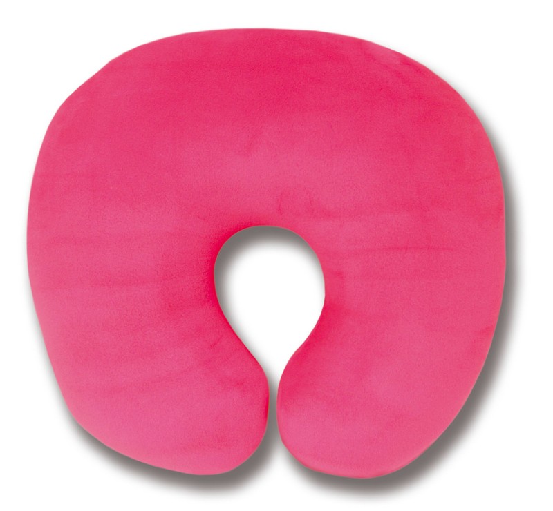 Дорожная подушка для шеи антистресс Штучки, к которым тянутся ручки Турист Велюр, розовый