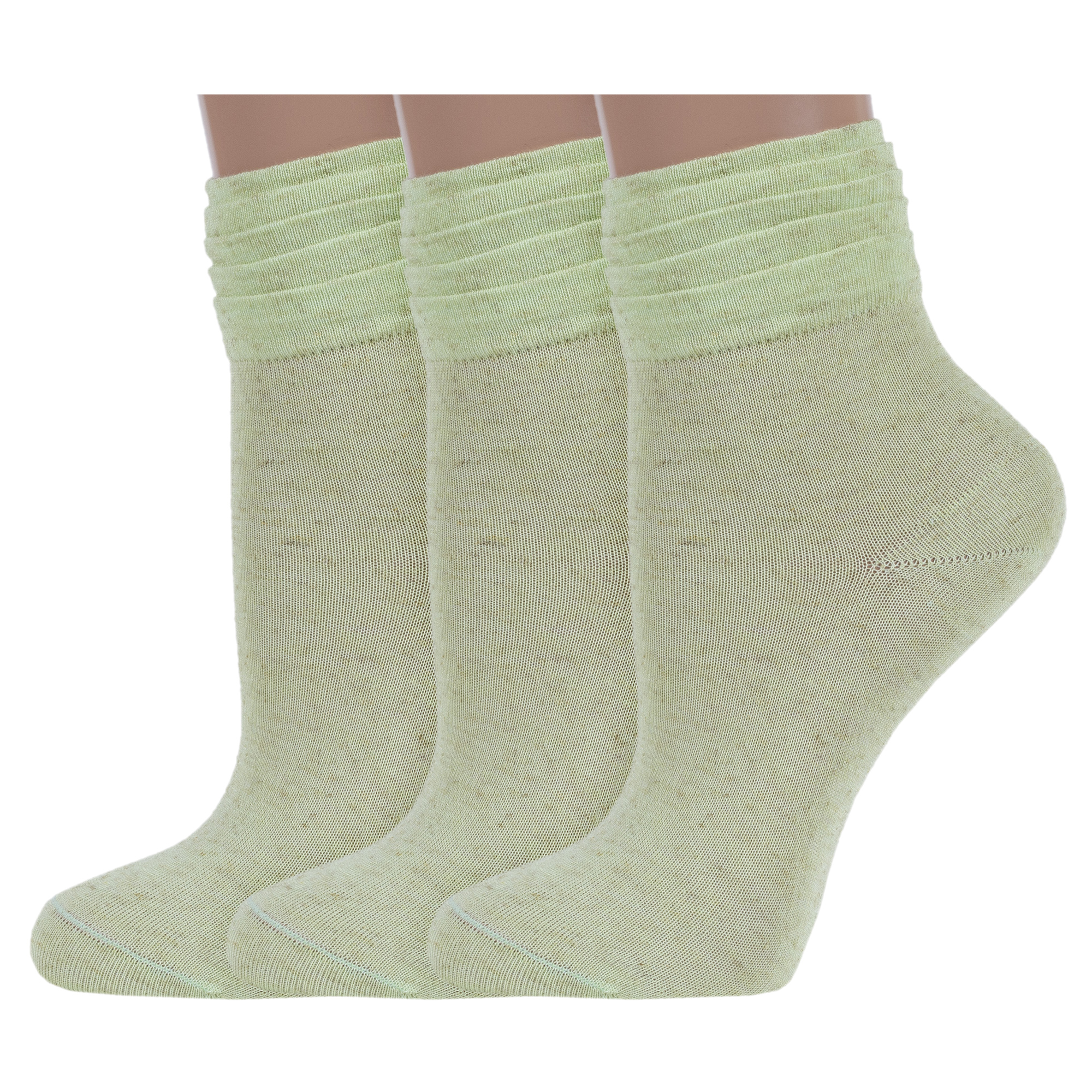 Комплект носков женских LorenzLine 3-Д52 зеленых 23
