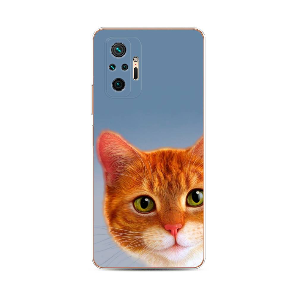 Чехол на Xiaomi Redmi Note 10 Pro "Любопытный котик"