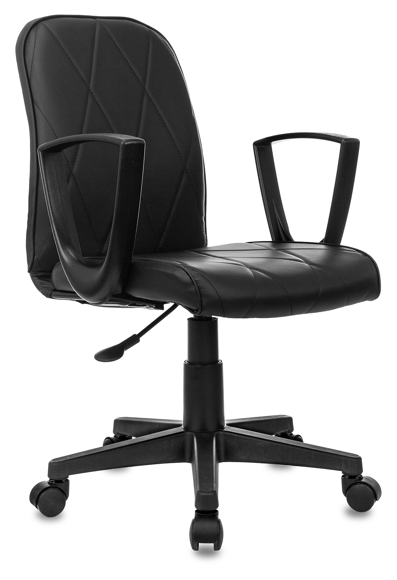 Кресло компьютерное Бюрократ CH-327/BLACK-PU черный, экокожа, крестовина пластик