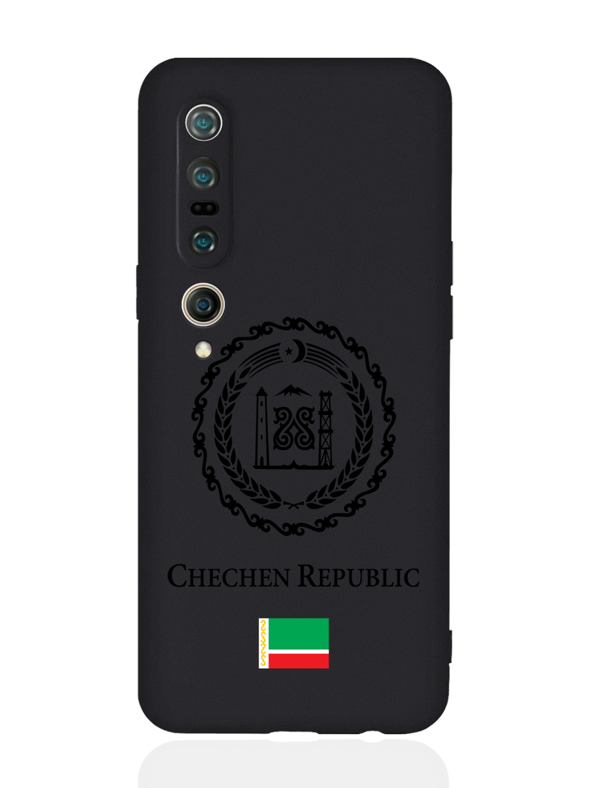 Чехол SignumCase для Xiaomi Mi 10 Pro Черный лаковый Герб Чечни черный