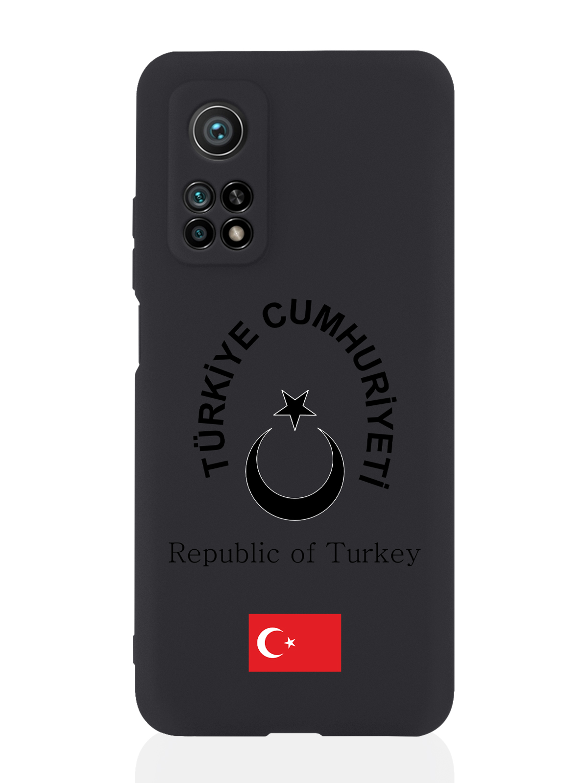 Чехол для Xiaomi Mi 10T Черный лаковый Герб Турции черный