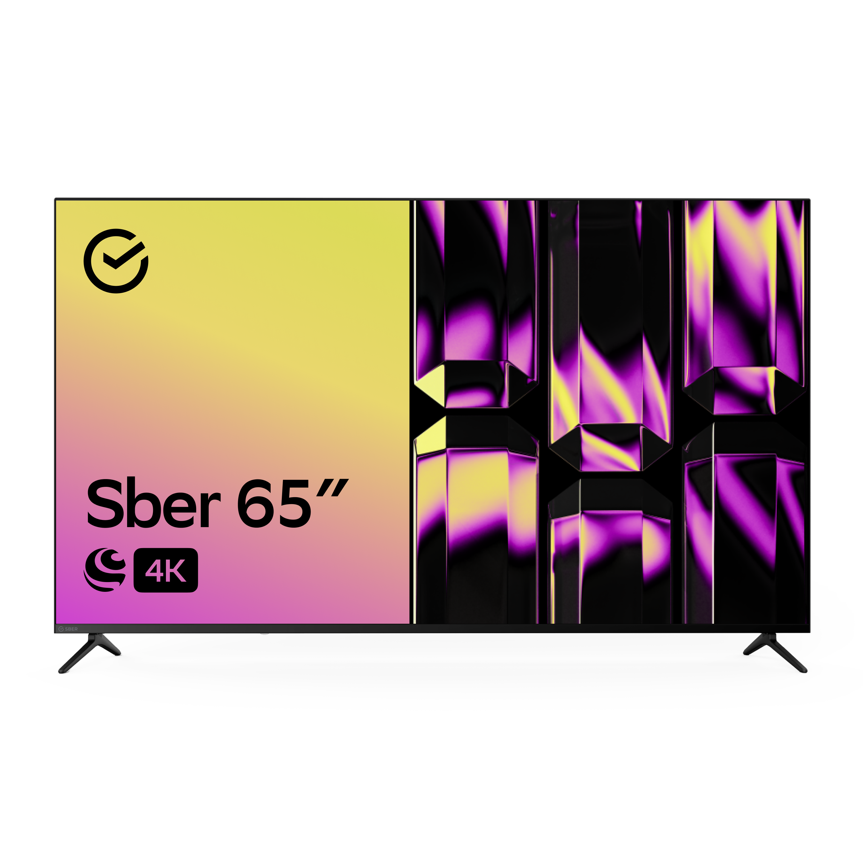 Телевизор Sber SDX-65U4124B, 65"(165 см), UHD 4K