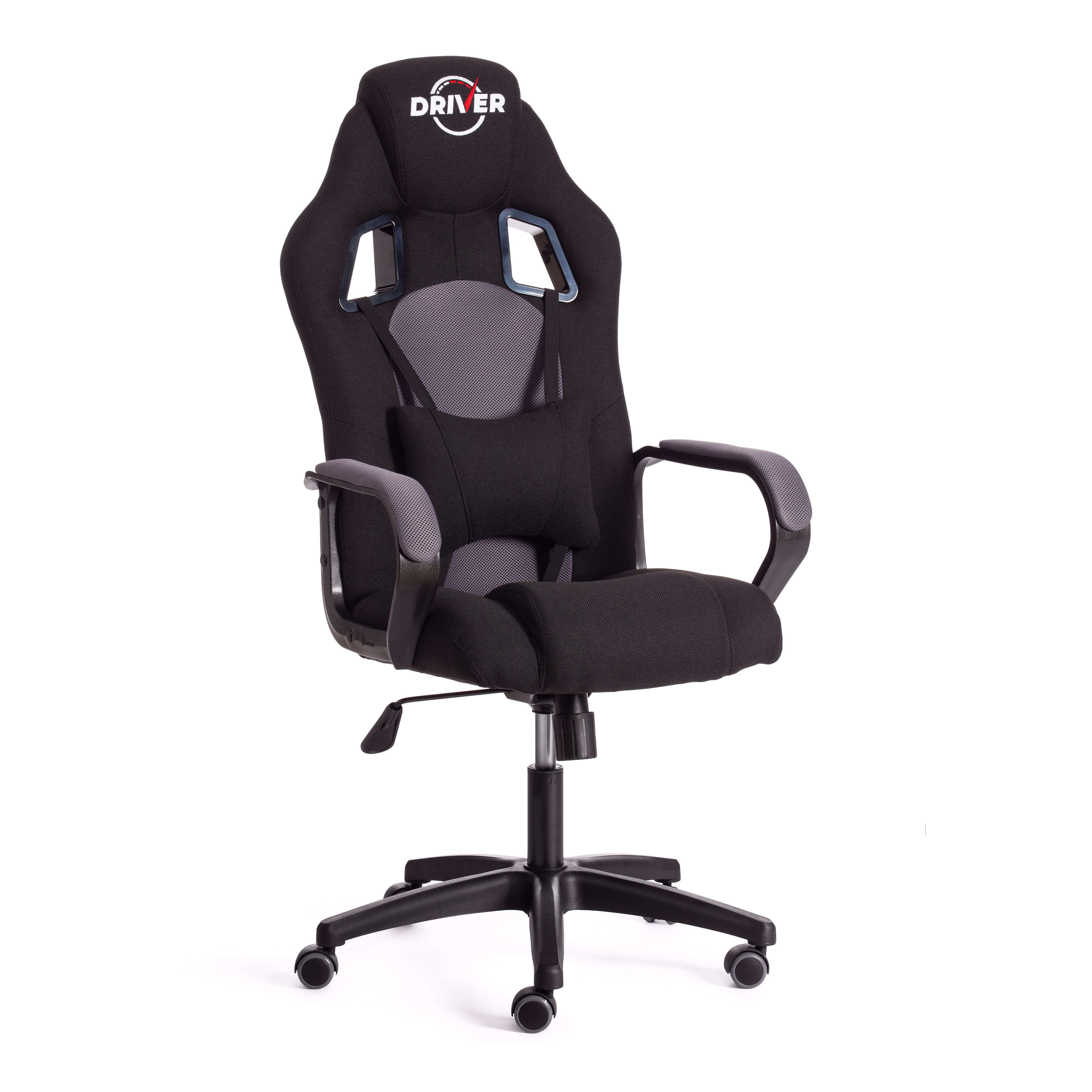 Кресло игровое компьютерное геймерское для пк Tetchair DRIVER черный серый ткань