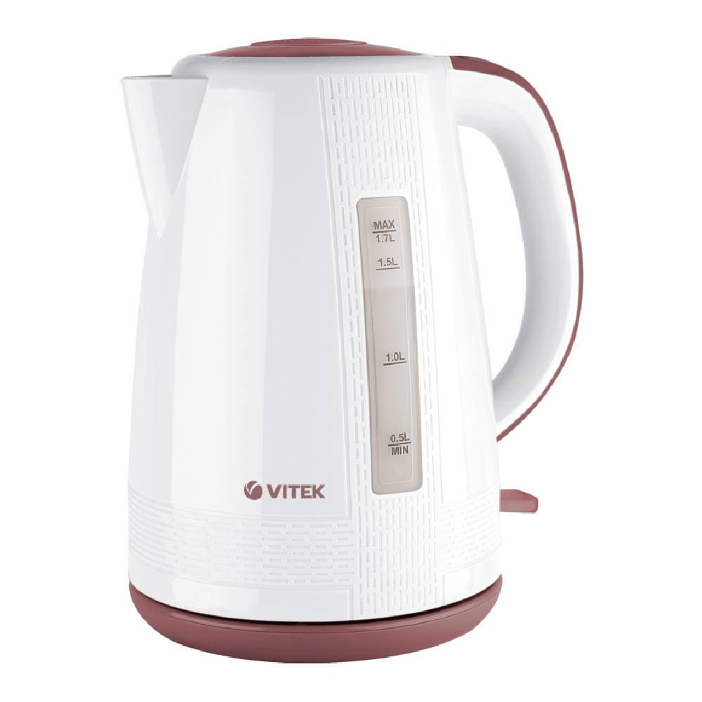 Чайник электрический VITEK VT-7055 1.7 л белый, коричневый
