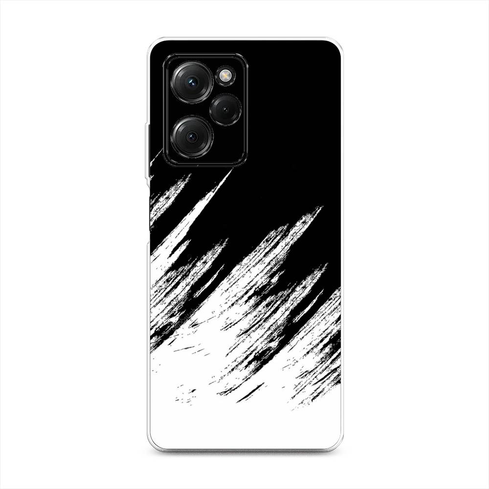 Чехол Awog на Poco X5 Pro 5G "Черно белые брызги"