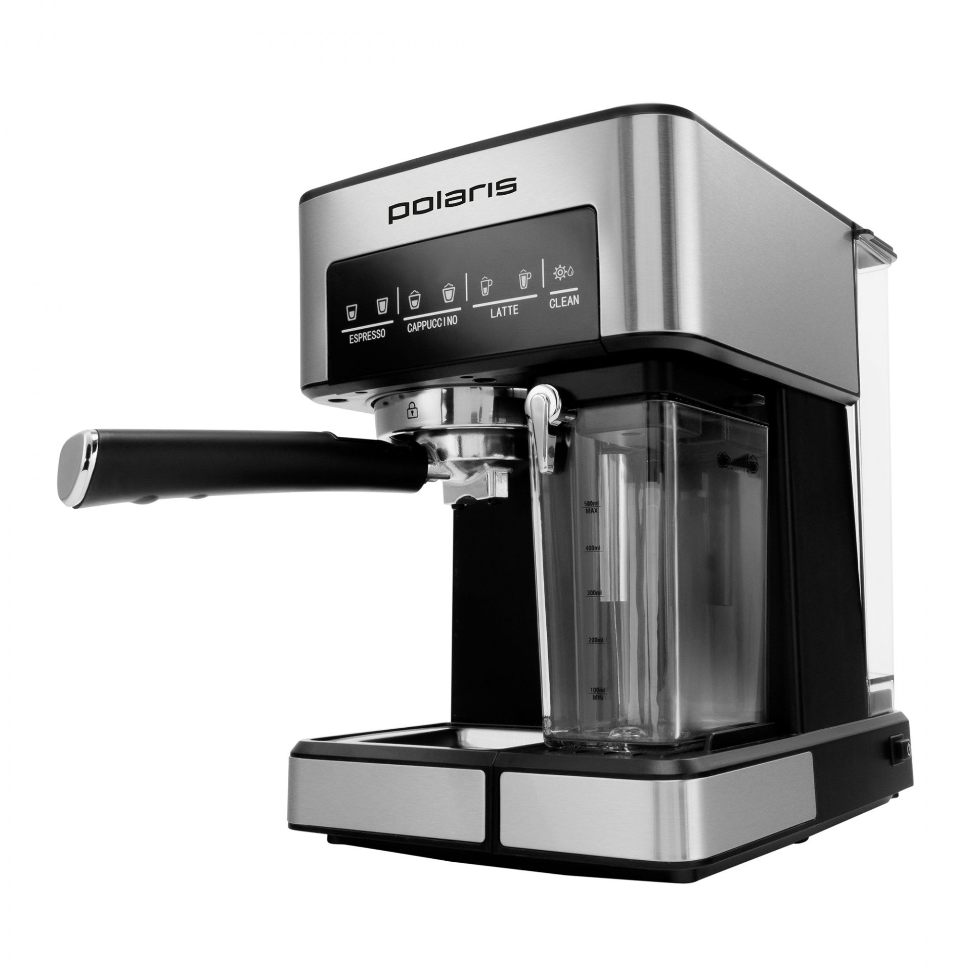 Рожковая кофеварка Polaris PCM 1541E серебристый