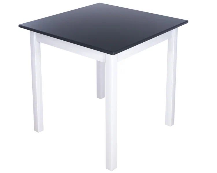 Стол кухонный Solarius Классика квадратный 60х60х75, антрацит с ножками белого цвета