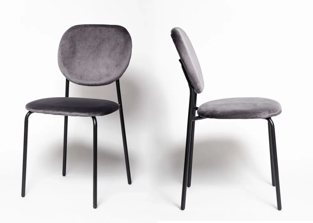 Комплект из 2-х стульев для кухни Ла Рум С-101-V, графит велюр