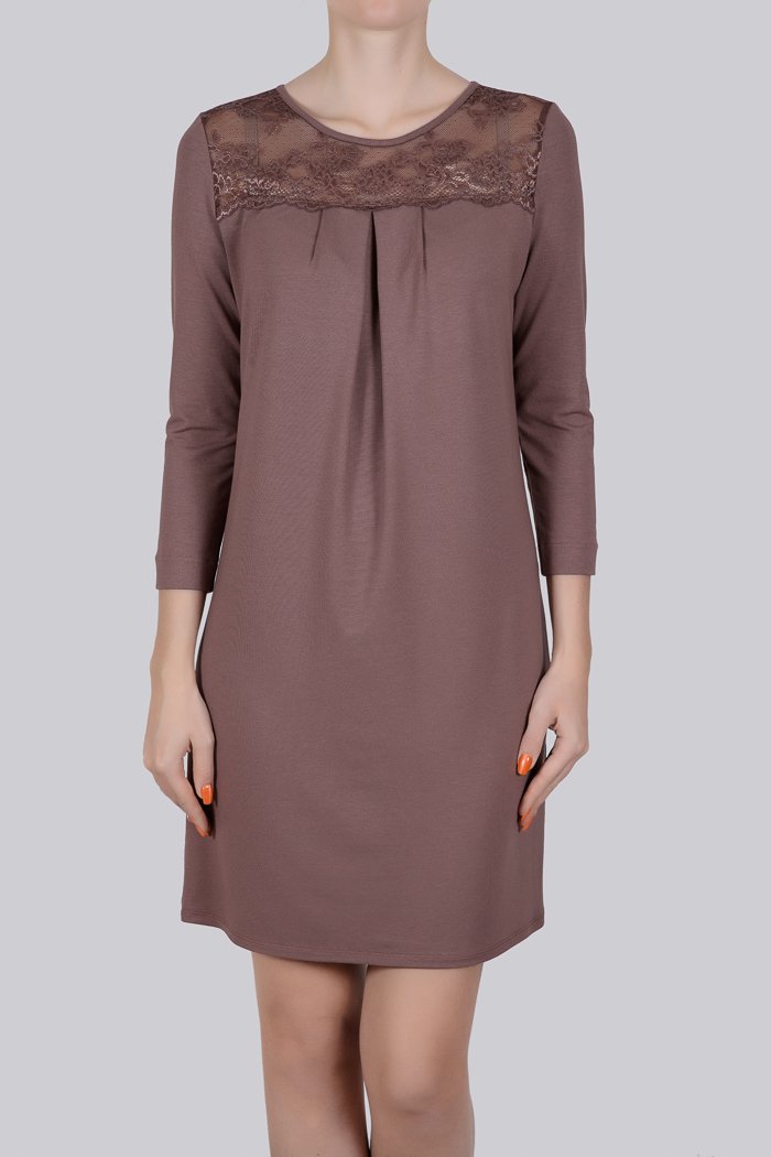 Платье домашнее женское Литвин 0603 коричневое XS