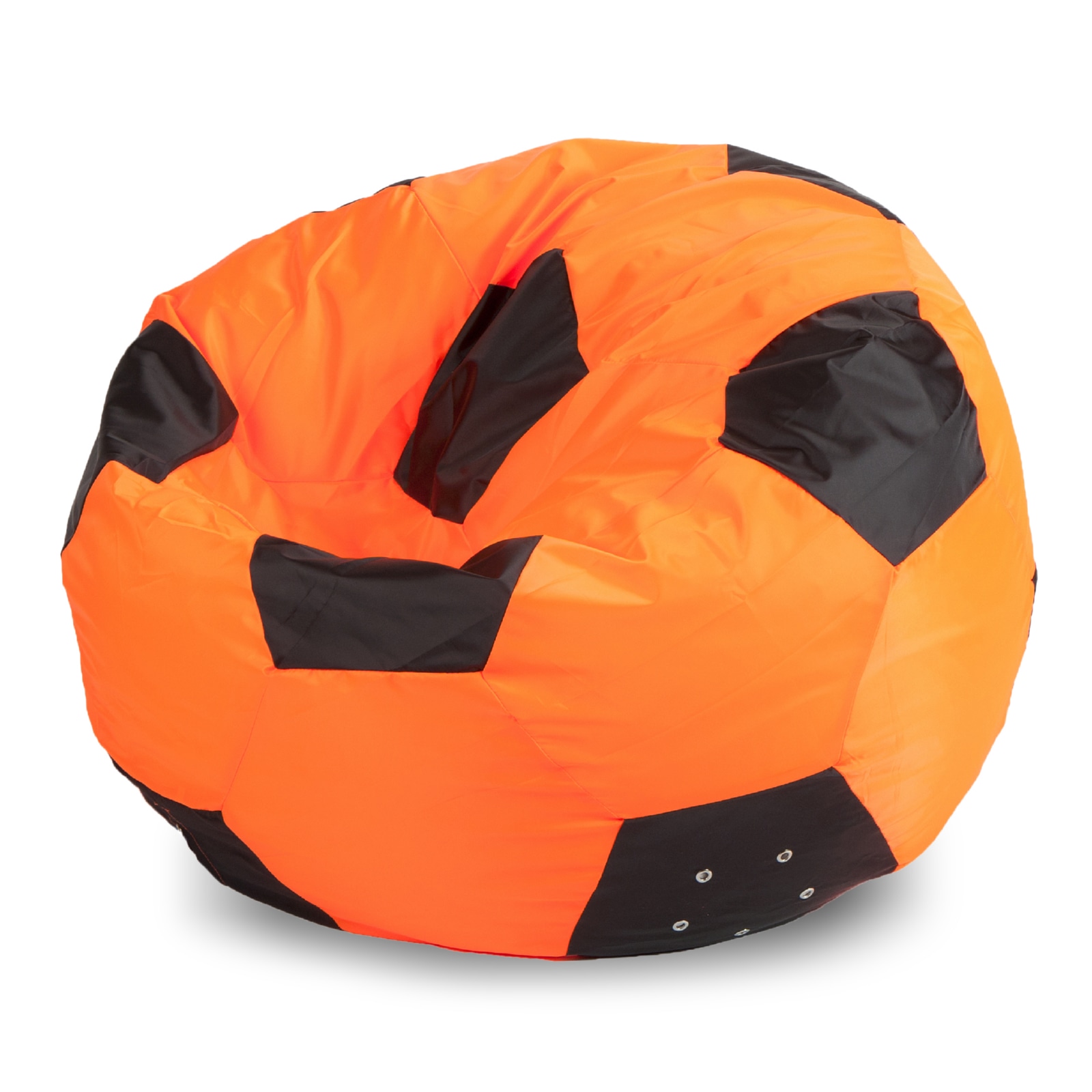 Кресло-мешок «Мяч», XXL (105x105), оксфорд, Оранжевый и черный