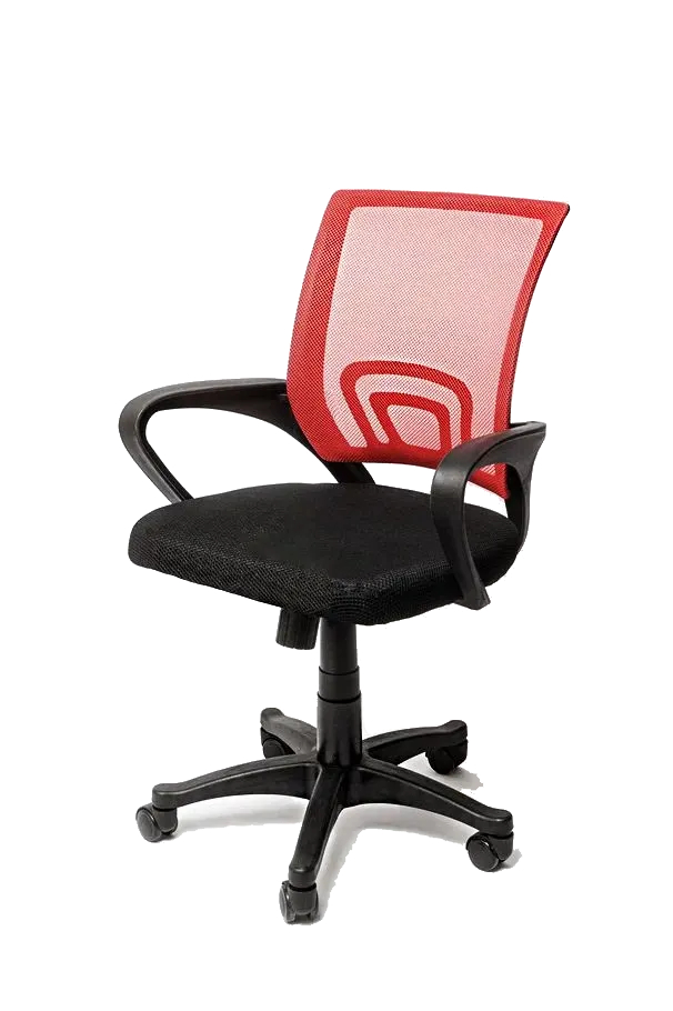 Кресло офисное, Симпл-офис, ОС-9030 пластиковый, красный, сетка/ткань