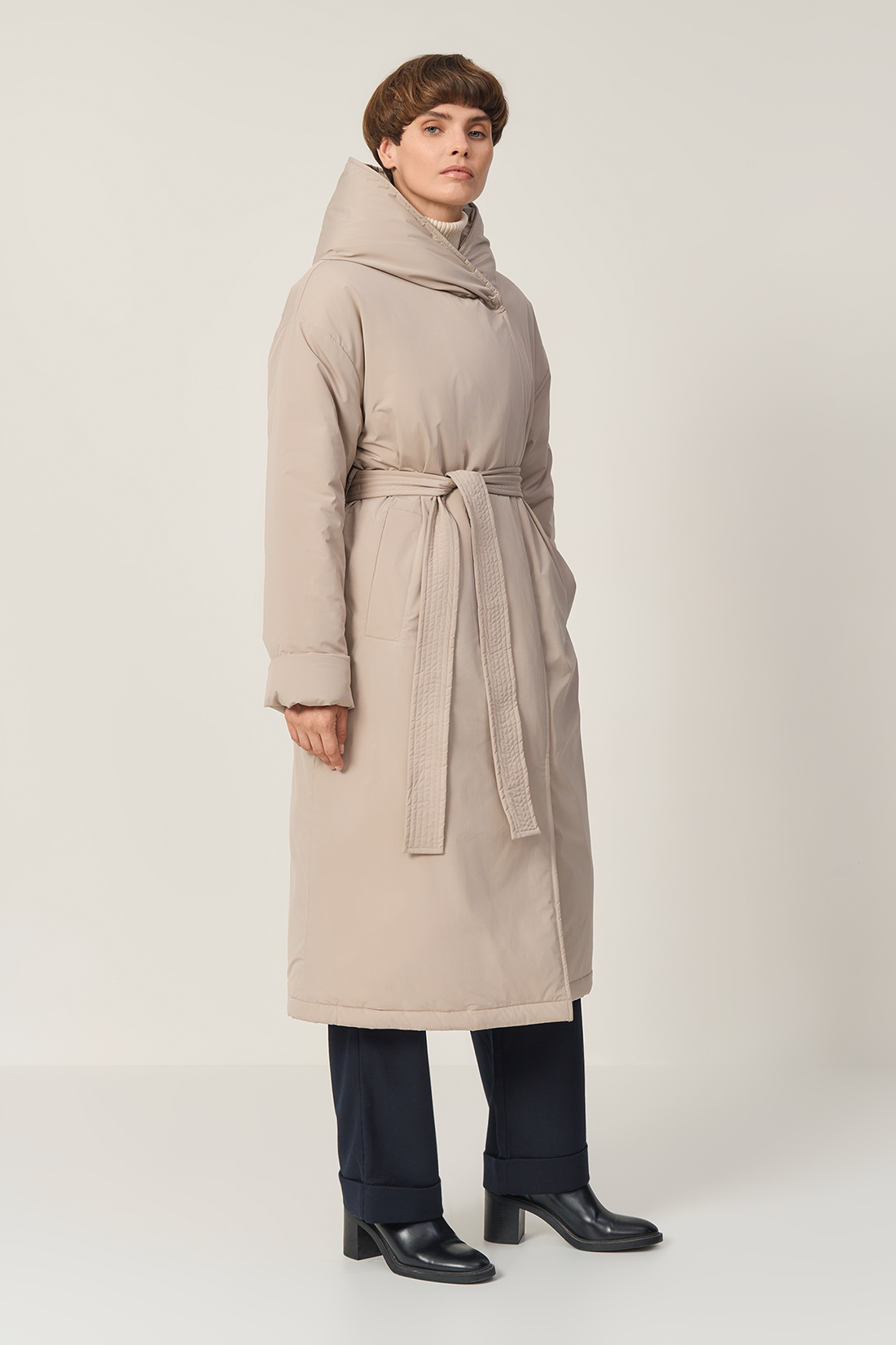 Пальто женское Baon B0523508 бежевое XL