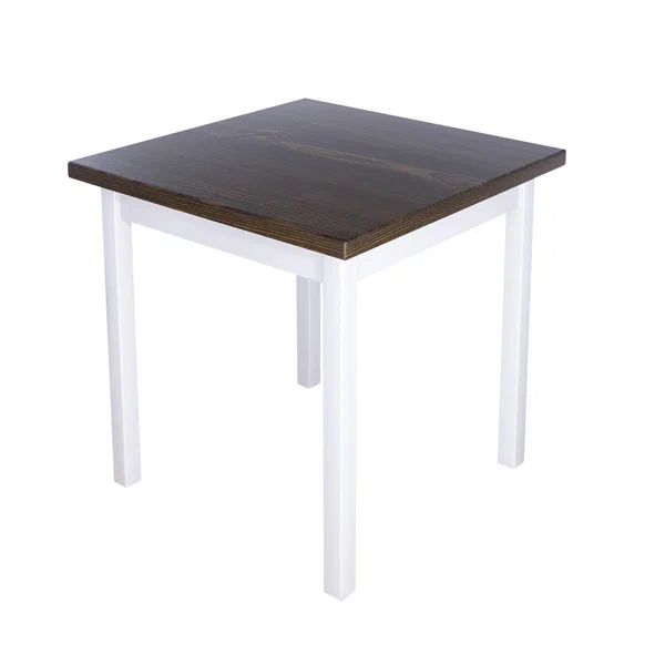 Стол кухонный Solarius Классика квадратный 60х60х75, цвет темный дуб с белыми ножками