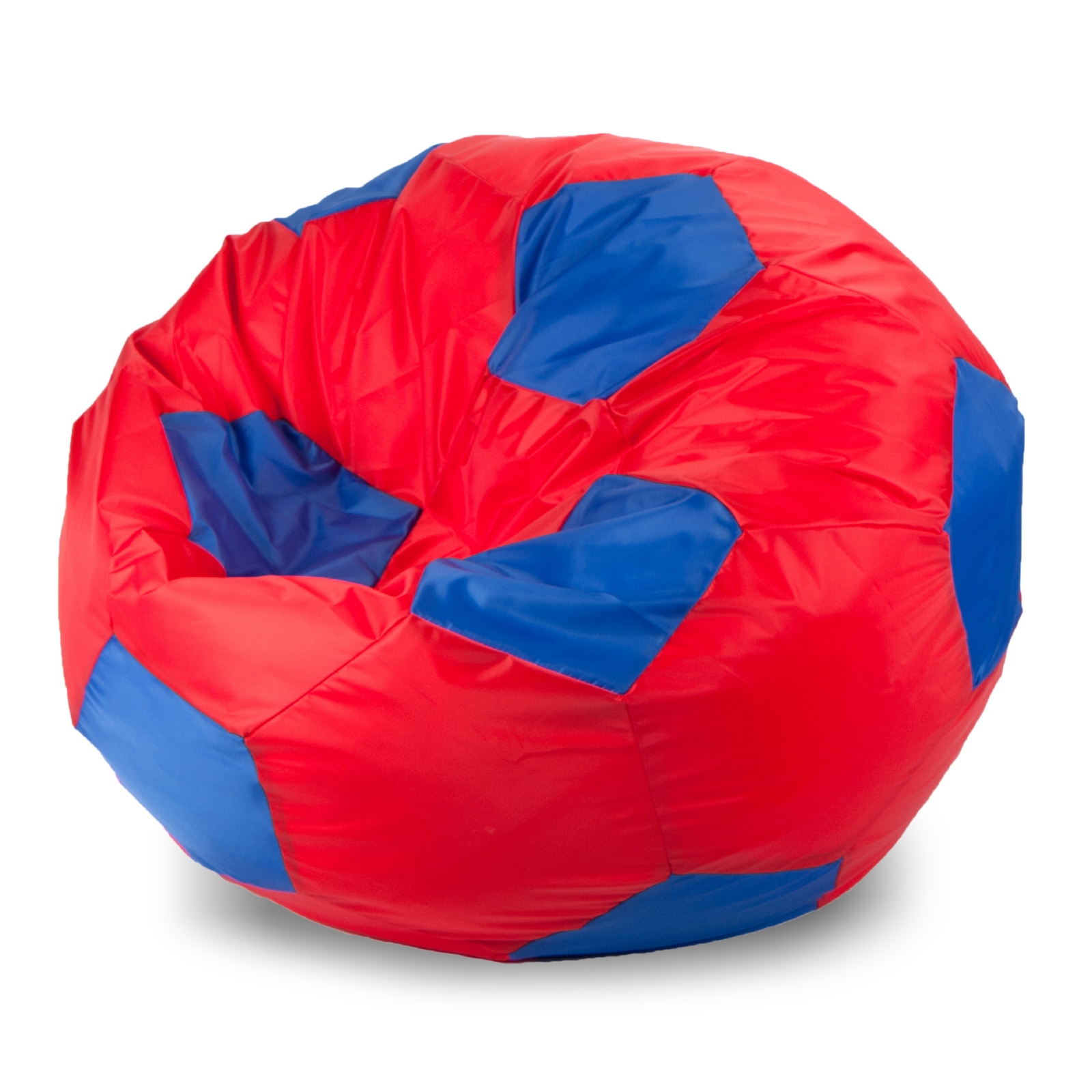 Кресло-мешок «Мяч», L (75x75), оксфорд, Красный и синий