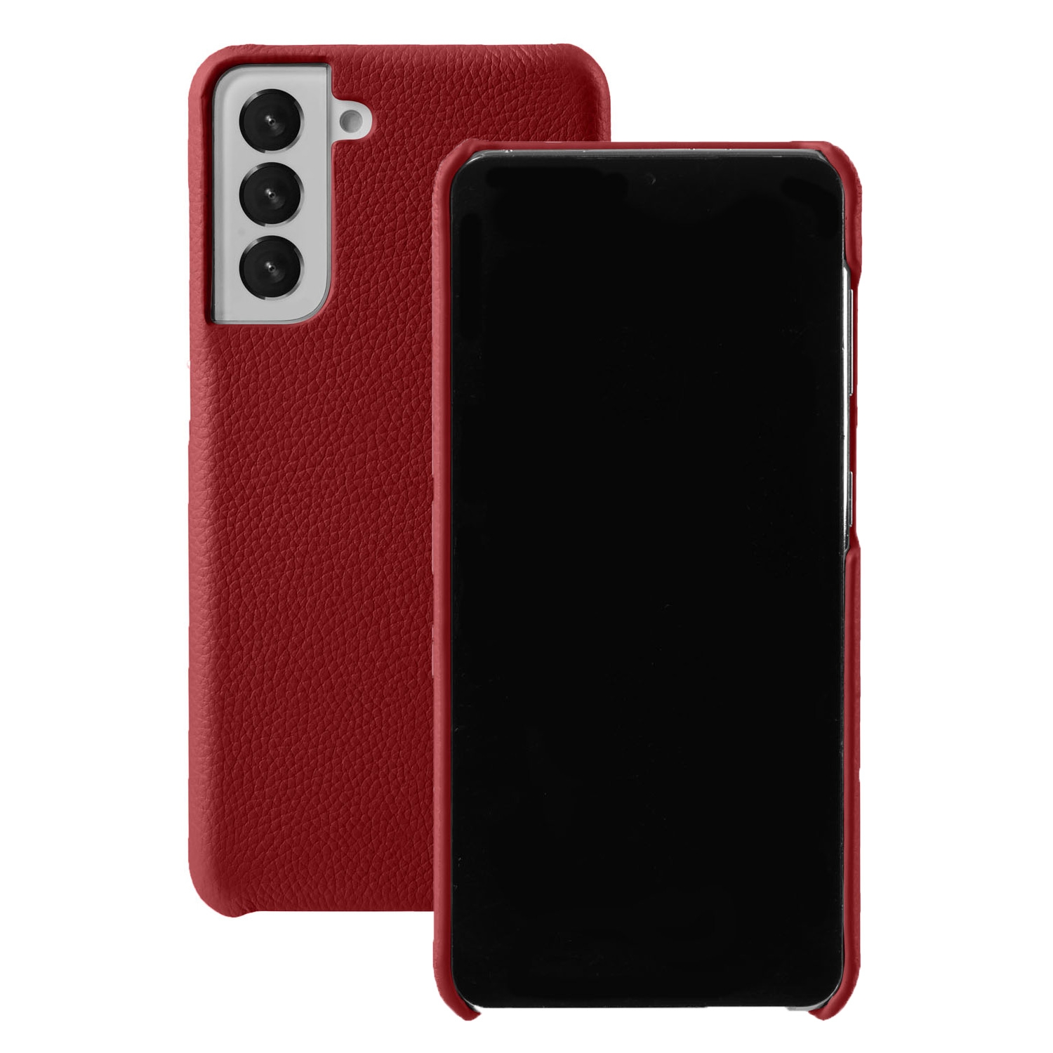 Чехол накладка Melkco для Samsung Galaxy S22 - Snap Cover, красный, кожаный