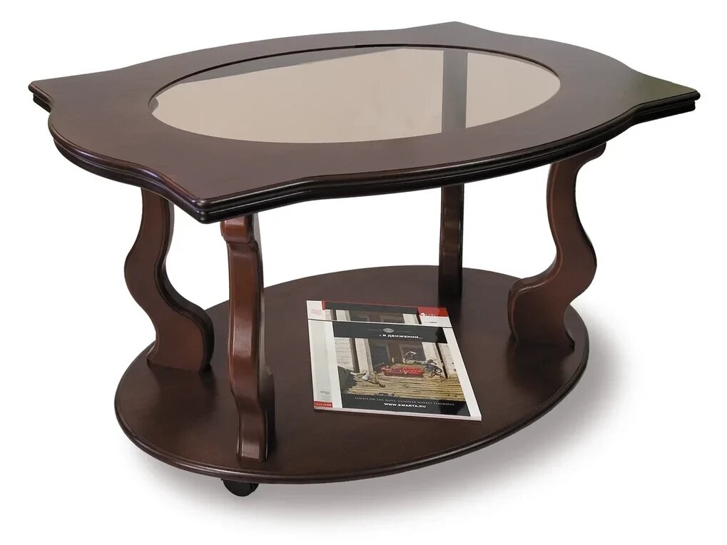 журнальный стол Мебелик Берже 3С Темно-коричневый