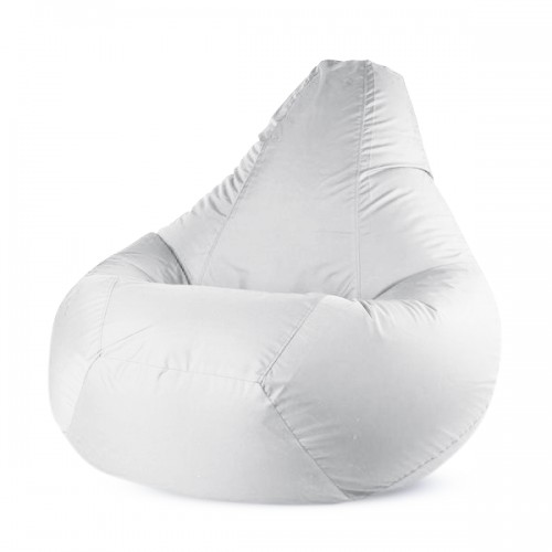 Кресло мешок Happy-puff груша XL-Компакт, оксфорд белый