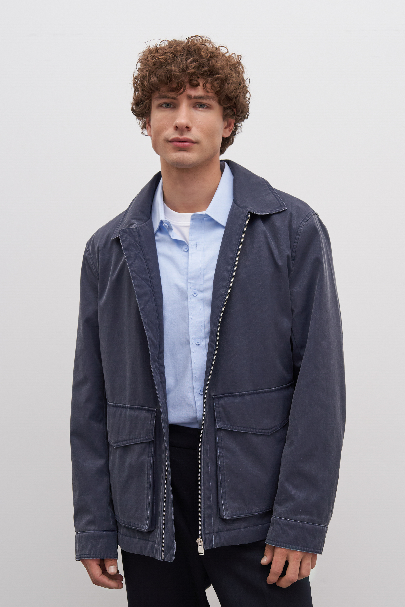 Куртка мужская Finn Flare FAD21058 синяя 2XL